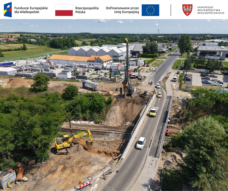Pod Poznaniem trwa budowa wiaduktu. "Zakończyliśmy wykonywanie pali wierconych"